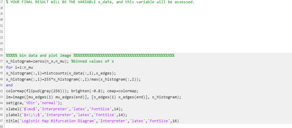 Solved Bifurcation Diagram for the Logistic Map Compute the | Chegg.com