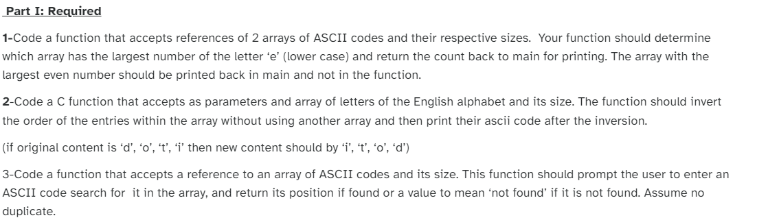 Solved 1-Code a function that accepts references of 2 arrays | Chegg.com
