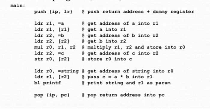 Solved Can someone translate this into ARMS assenbly | Chegg.com