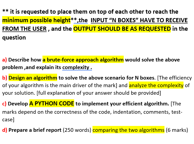 Solved Question 1: (30 Marks) In stores, boxes should be | Chegg.com