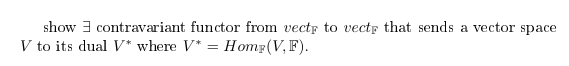 Solved show 3 contravariant functor from vects to vects that | Chegg.com