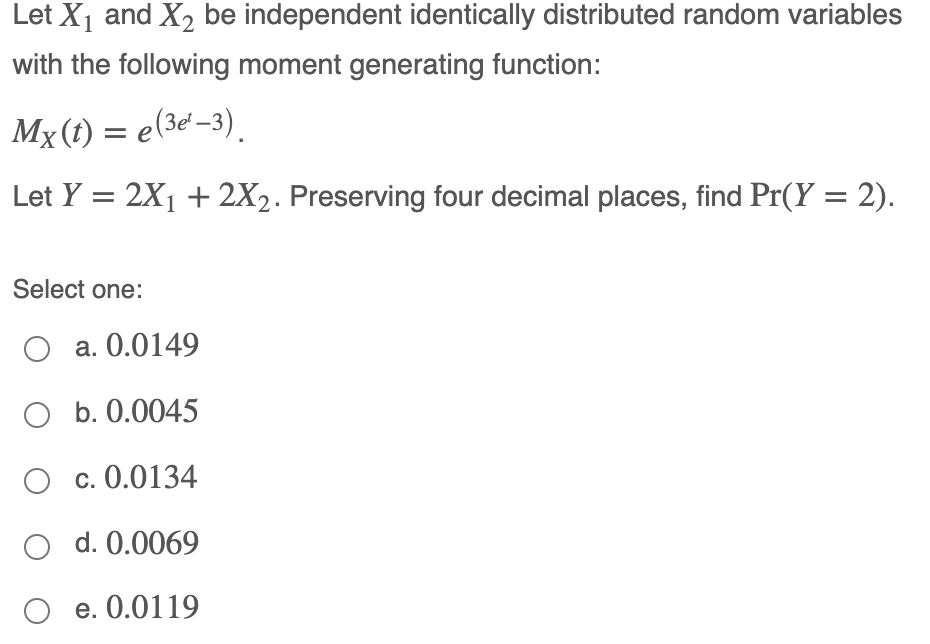Solved Let X1 and X2 be independent identically distributed | Chegg.com