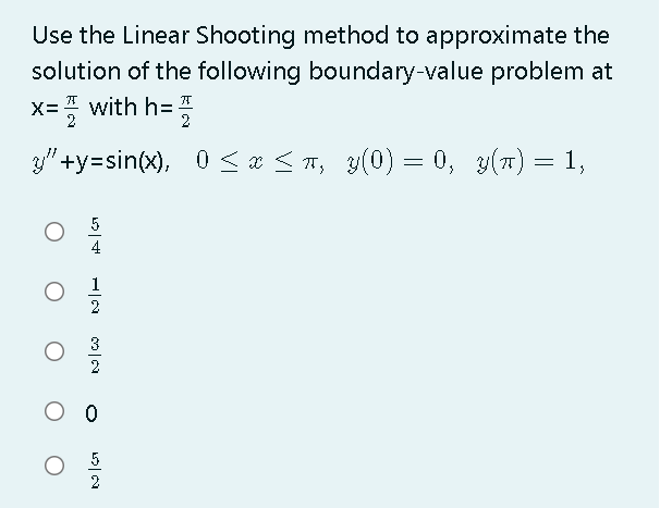 Solved Use the Linear Shooting method to approximate the | Chegg.com