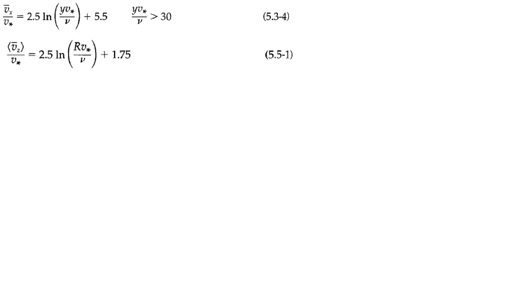 Sketch the logarithmic profile in Eq. 5.3-4 as a | Chegg.com