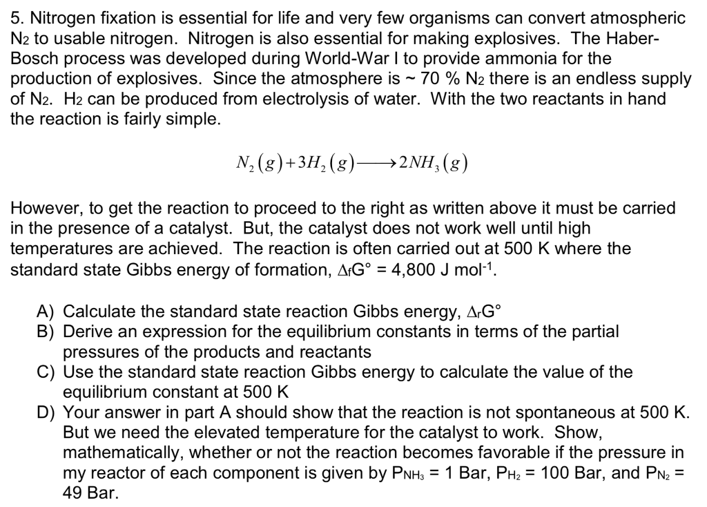 5. Nitrogen fixation is essential for life and very | Chegg.com