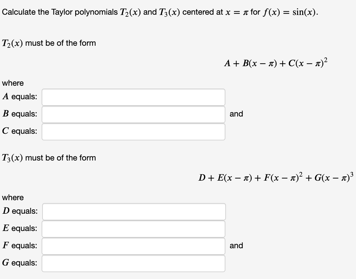Solved Calculate the Taylor polynomials T2(x) and T3(x) | Chegg.com