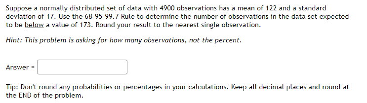 Solved Suppose a normally distributed set of data has a mean | Chegg.com