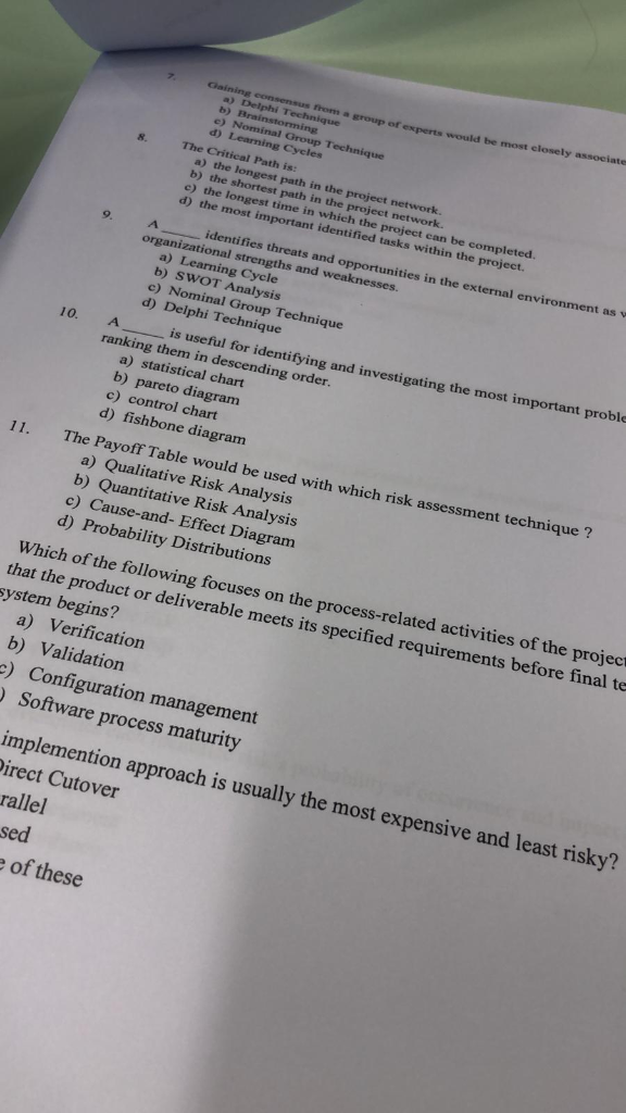 s Mutlipls hedule and proje once the vetive plan (15 | Chegg.com