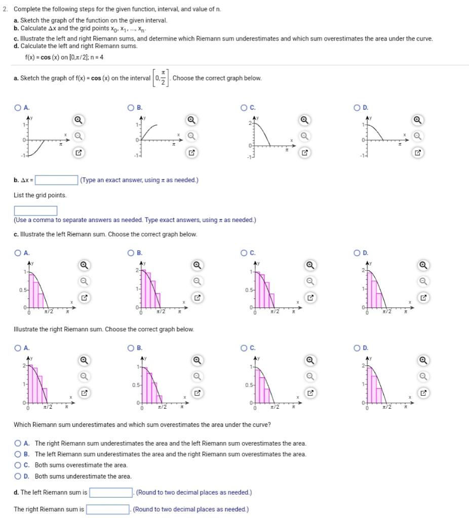 Solved Complete the following steps for the given function, | Chegg.com