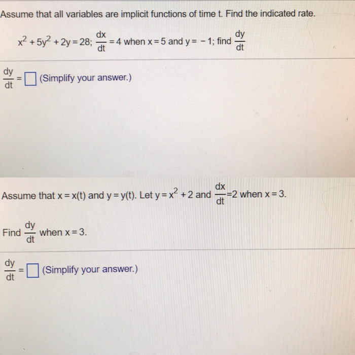 Solved Assume that all variables are implicit functions of | Chegg.com