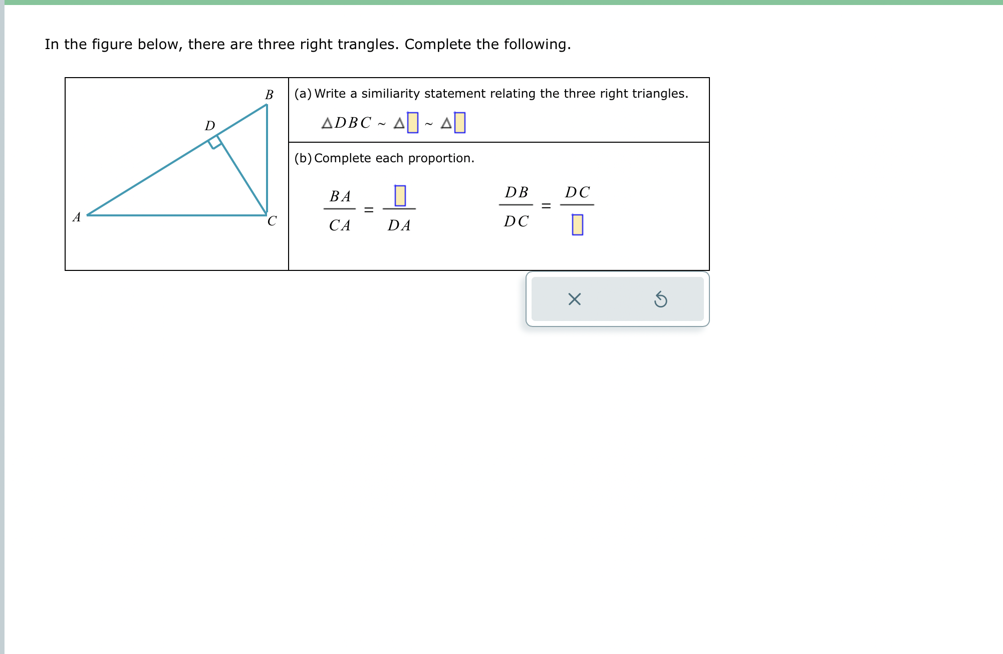 Solved In the figure below, there are three right trangles. | Chegg.com