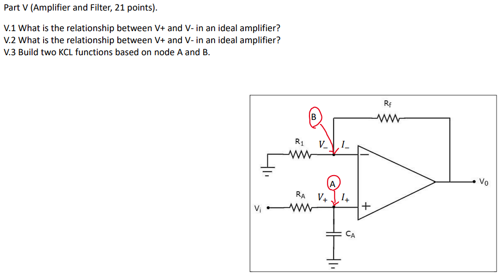 Solved Part V (Amplifier and Filter, 21 points). V.1 What is | Chegg.com