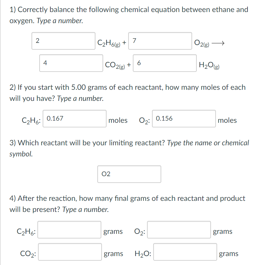Solved 1) Correctly balance the following chemical equation | Chegg.com