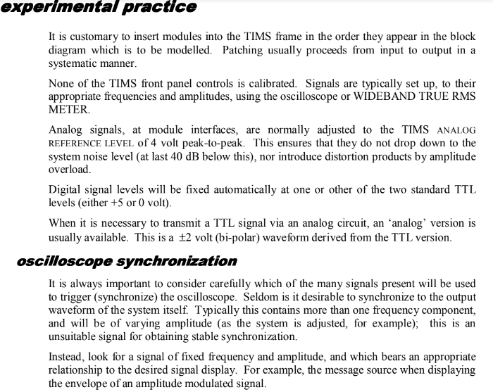 PLEASE HELP Communications Systems Using the TIMS 301 | Chegg.com