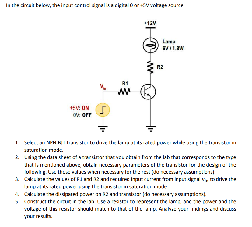 Solved Available transistors in lab BC238, | Chegg.com