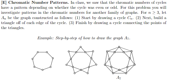Solved [E] Chromatic Number Patterns. In class, we saw that | Chegg.com