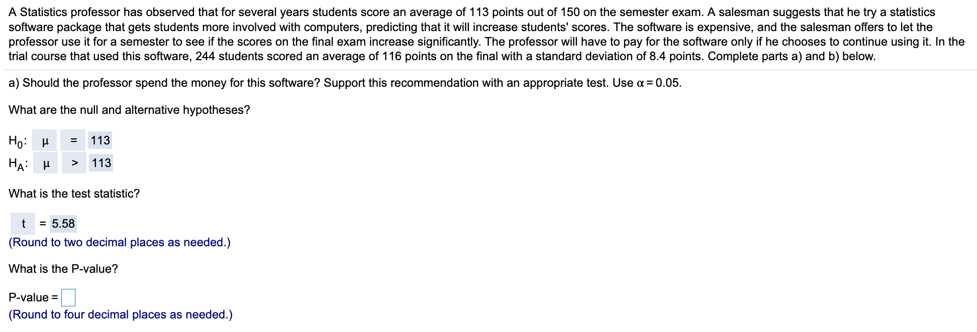Solved: A Statistics Professor Has Observed That For Sever... | Chegg.com Solved: A Statistics Professor Has Observed That For Sever... | Chegg.com