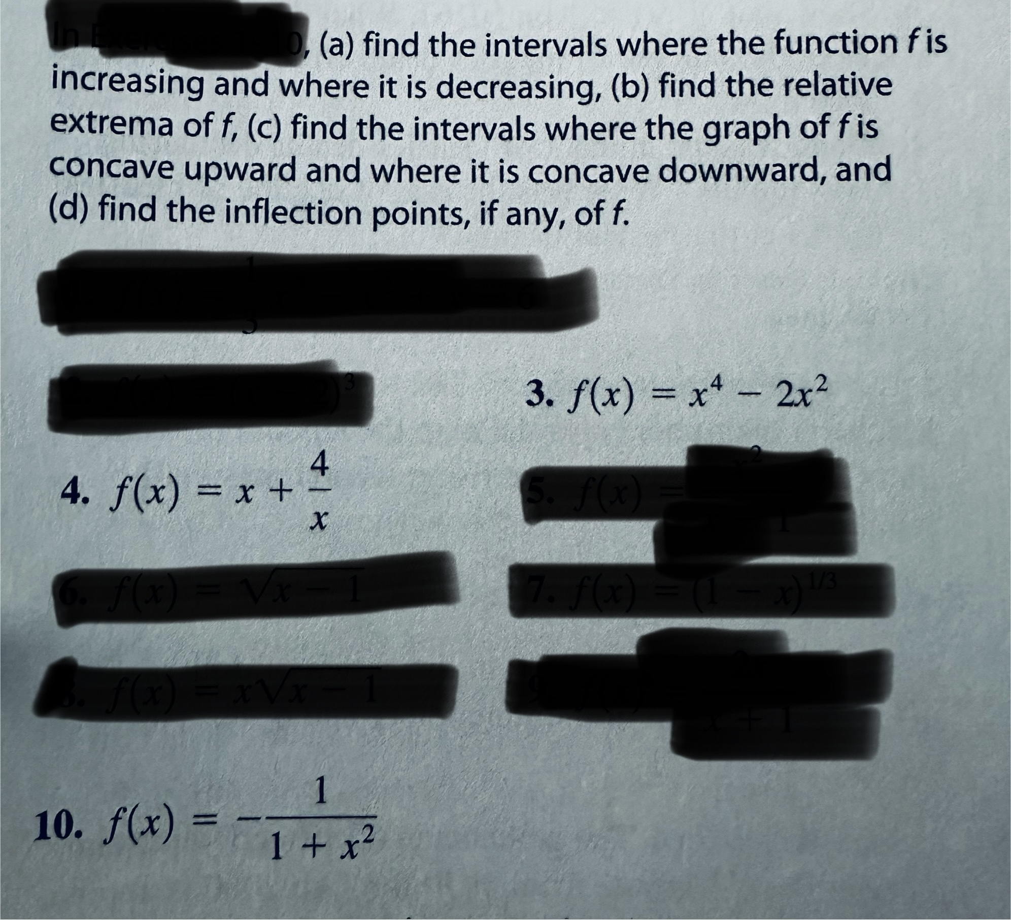 Solved (a) ﻿find the intervals where the function f | Chegg.com