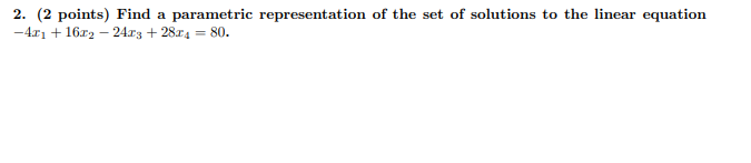 Solved 2. (2 points) Find a parametric representation of the | Chegg.com