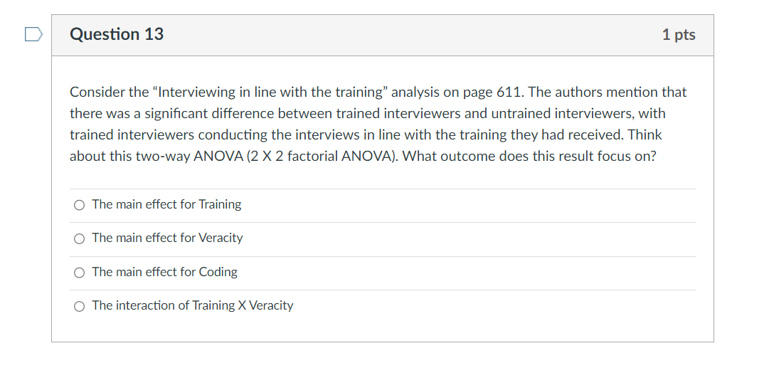 Solved Interviewing in line with the training In order to | Chegg.com