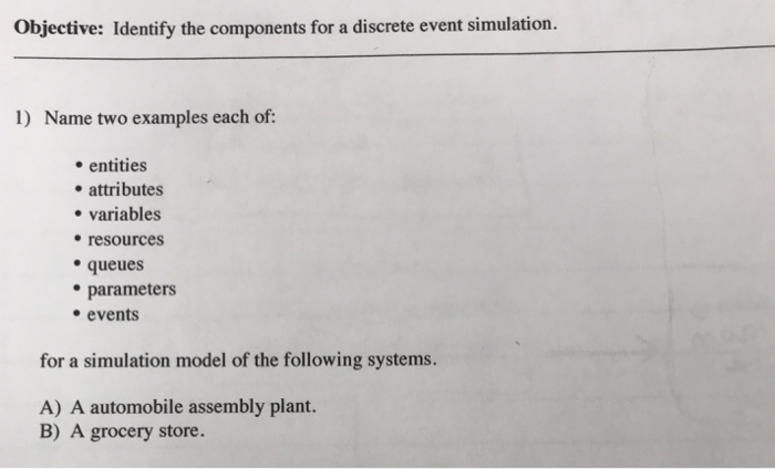 Solved Objective: Identify the components for a discrete | Chegg.com