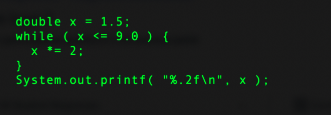 Solved double x = 1.5; while ( x
