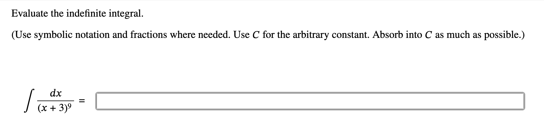 Solved Evaluate the indefinite integral.(Use symbolic | Chegg.com
