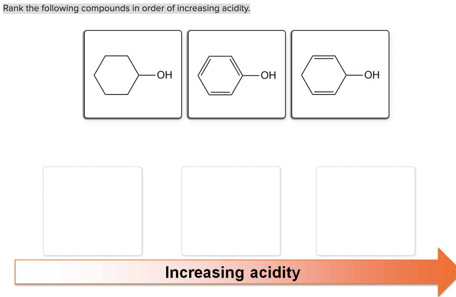 Solved Rank the following compounds in order of increasing | Chegg.com
