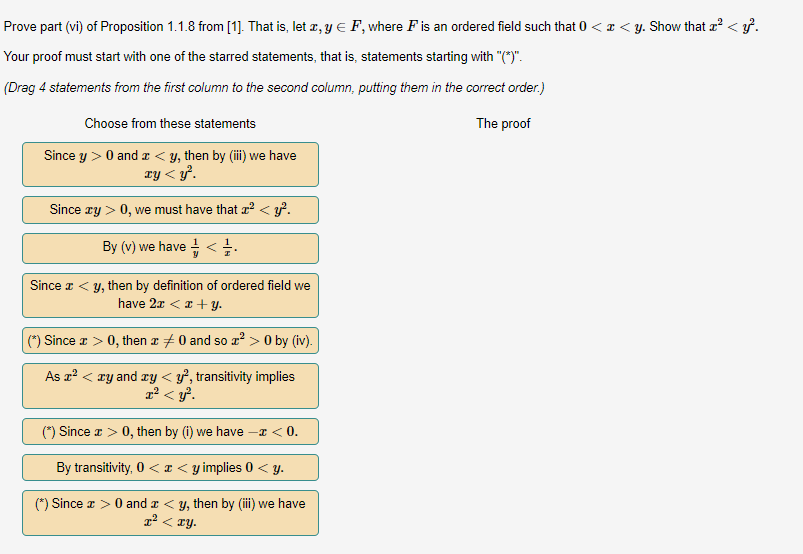 Solved There must be 4 selections used first options must | Chegg.com