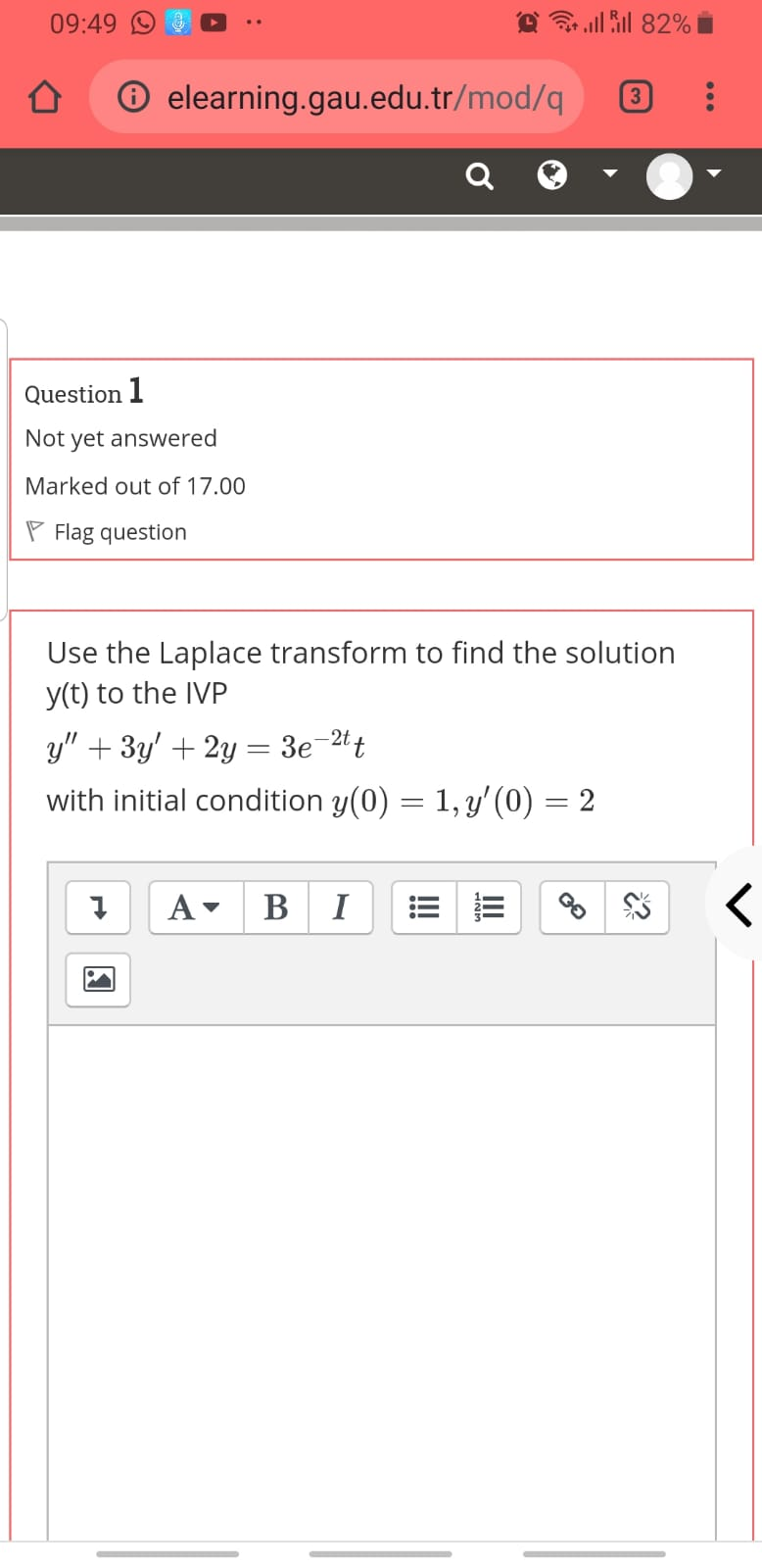 Solved 09:49 tull Bil 82% elearning.gau.edu.tr/mod/q 3 | Chegg.com