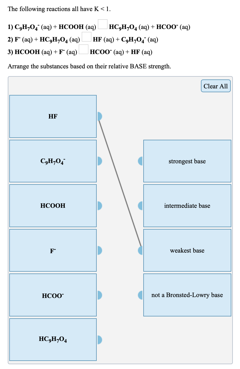 Solved The following reactions all have K
