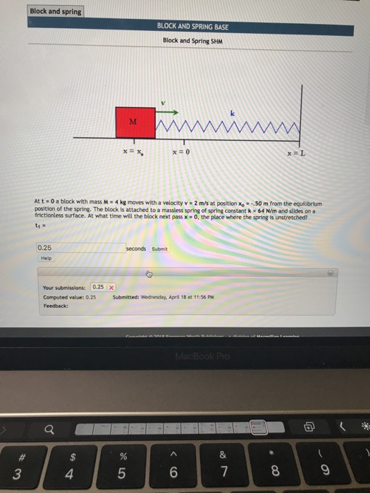 Solved Block and spring BLOCK AND SPRING BASE Block and | Chegg.com