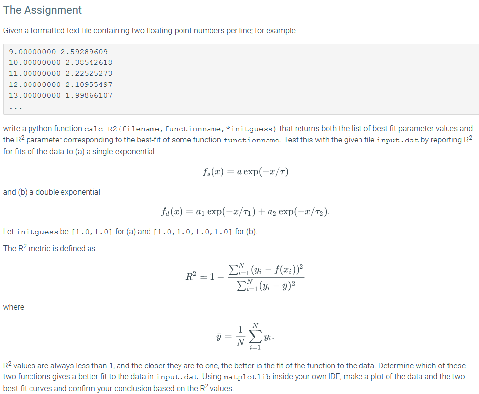 Solved 8.6 LAB: Curve-fitting data using scipy Introduction: | Chegg.com