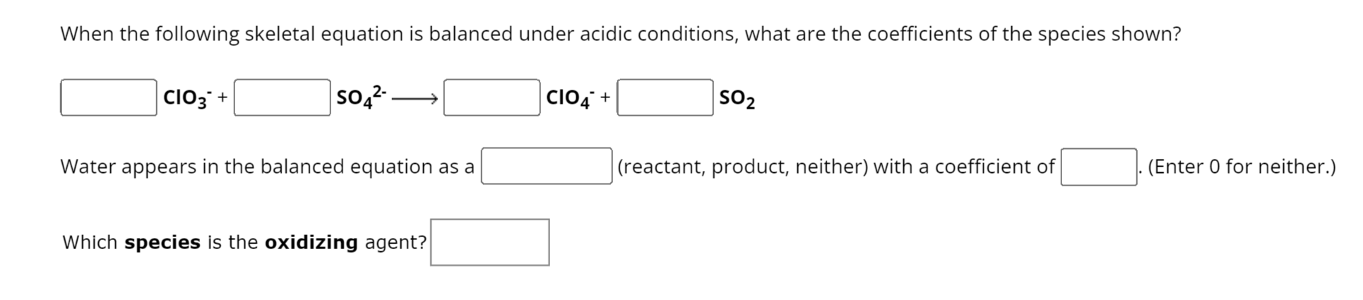 Solved When the following skeletal equation is balanced | Chegg.com