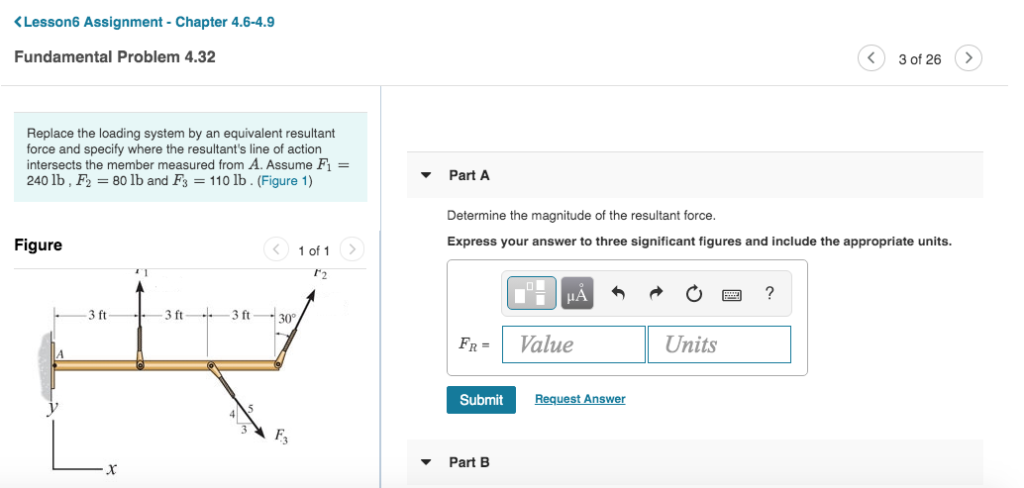 Solved Replace the loading system by an equivalent | Chegg.com