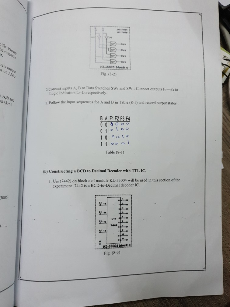 Experiment No.(8) Decoder Circuit Obiective | Chegg.com