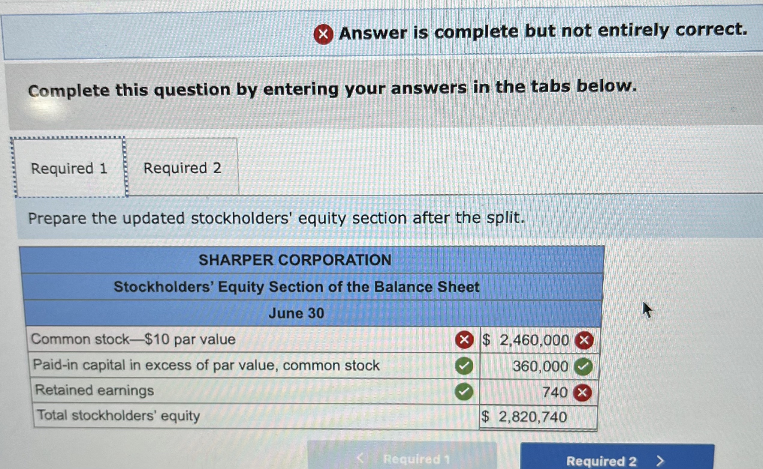 Solved On June 30, ﻿Sharper Corporation’s stockholders' | Chegg.com