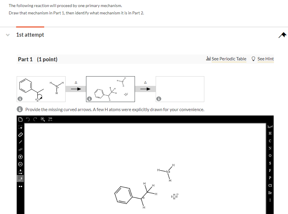Solved The following reaction will proceed by one primary | Chegg.com