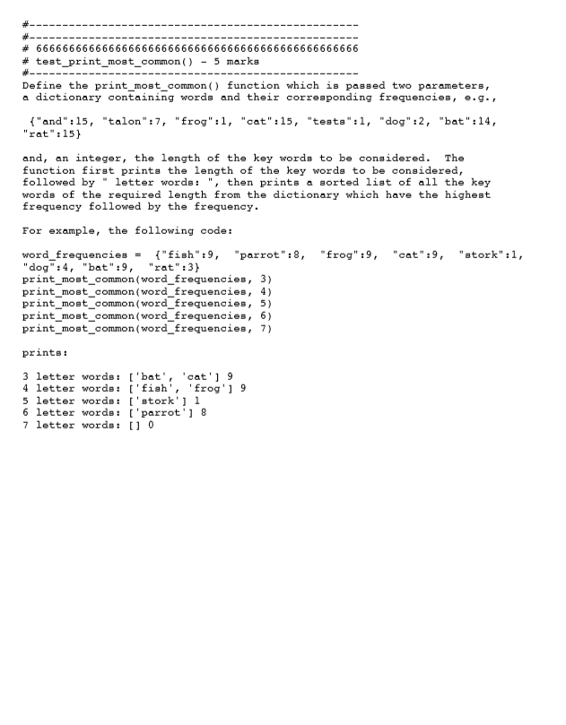 Solved Assignment 4- PYTHON Dictionaries Due: 4:30pm, | Chegg.com