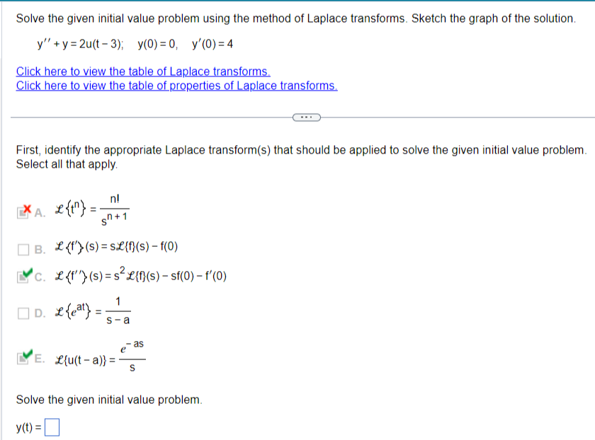Solved Solve the given initial value problem using the | Chegg.com