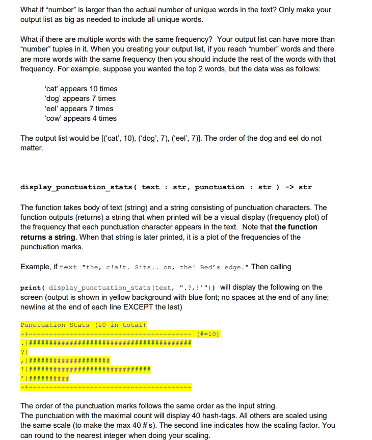 Solved Q1: Word Stats [40 marks] In this problem you will | Chegg.com