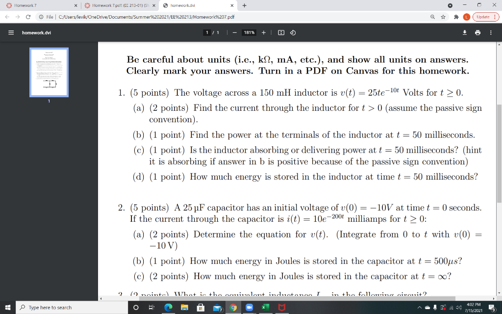 Solved Homework 7 X Homework 7pot De 213 01 Isix 1512