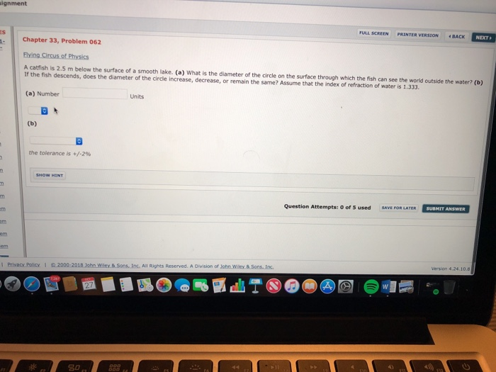 Solved ignment FULL SCREEN PRINTER VERSZON BACK NEXT ES | Chegg.com