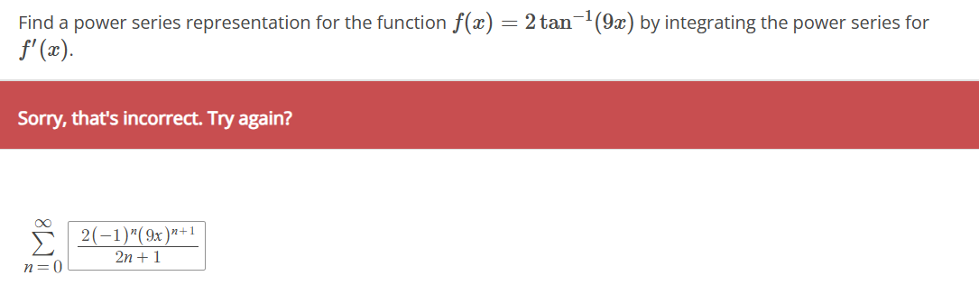 Solved Find a power series representation for the function | Chegg.com