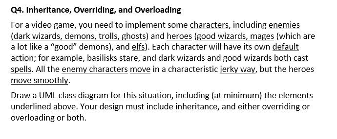 Solved Q4. Inheritance, Overriding, and Overloading For a | Chegg.com