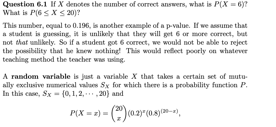 Solved If x ﻿denotes the number of correct answers, what is | Chegg.com