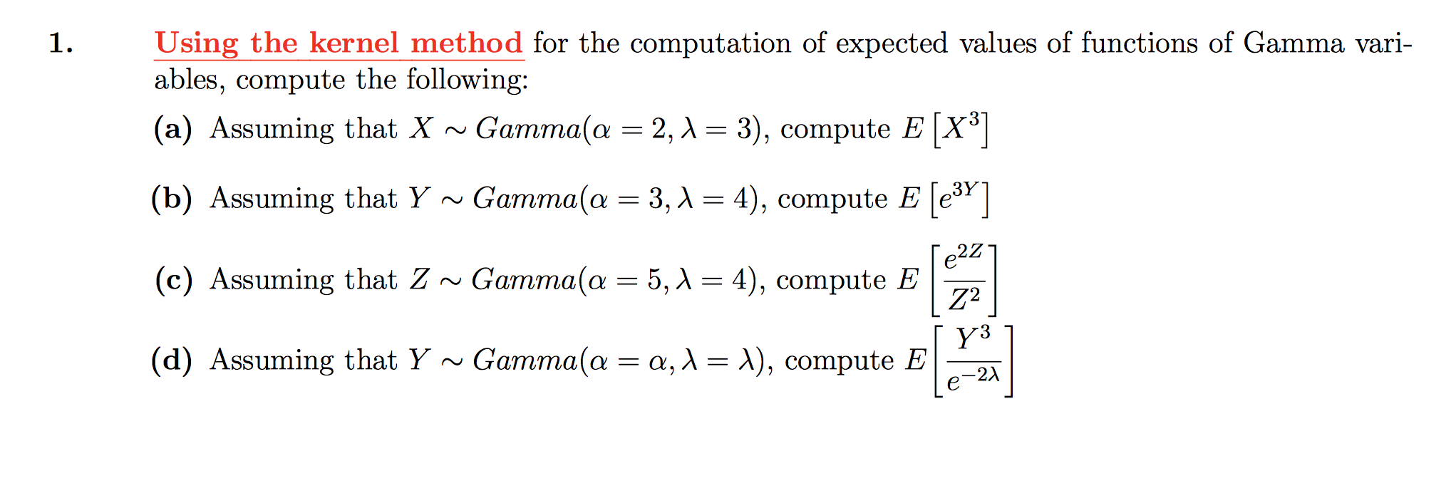 Solved Using the kernel method for the computation of | Chegg.com