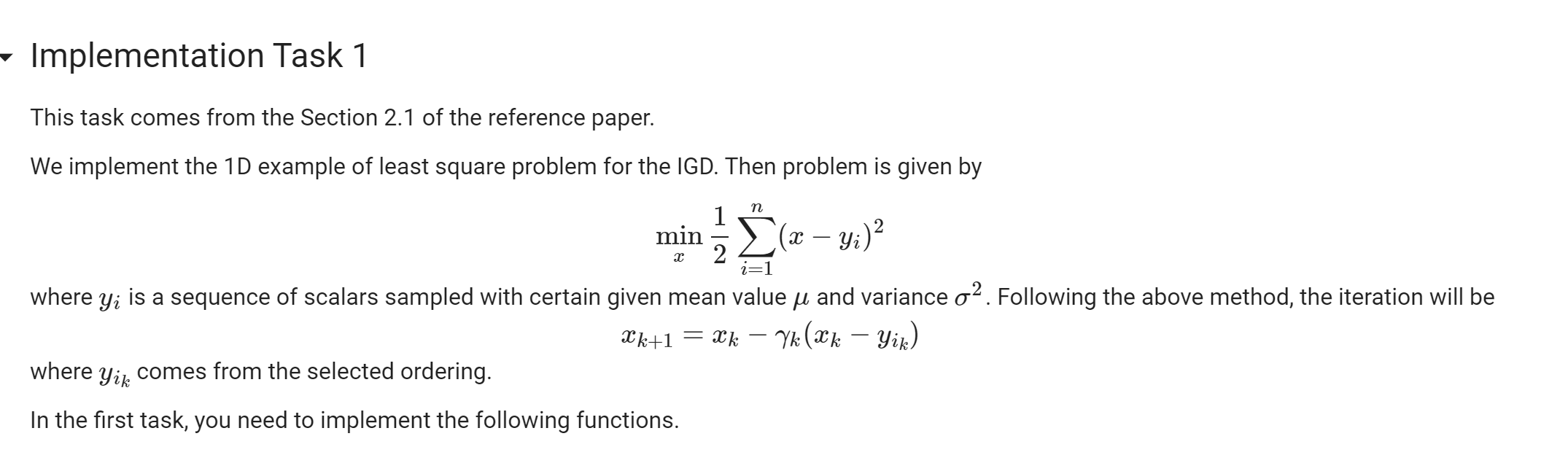 Solved Implementation Task 1 This task comes from the | Chegg.com