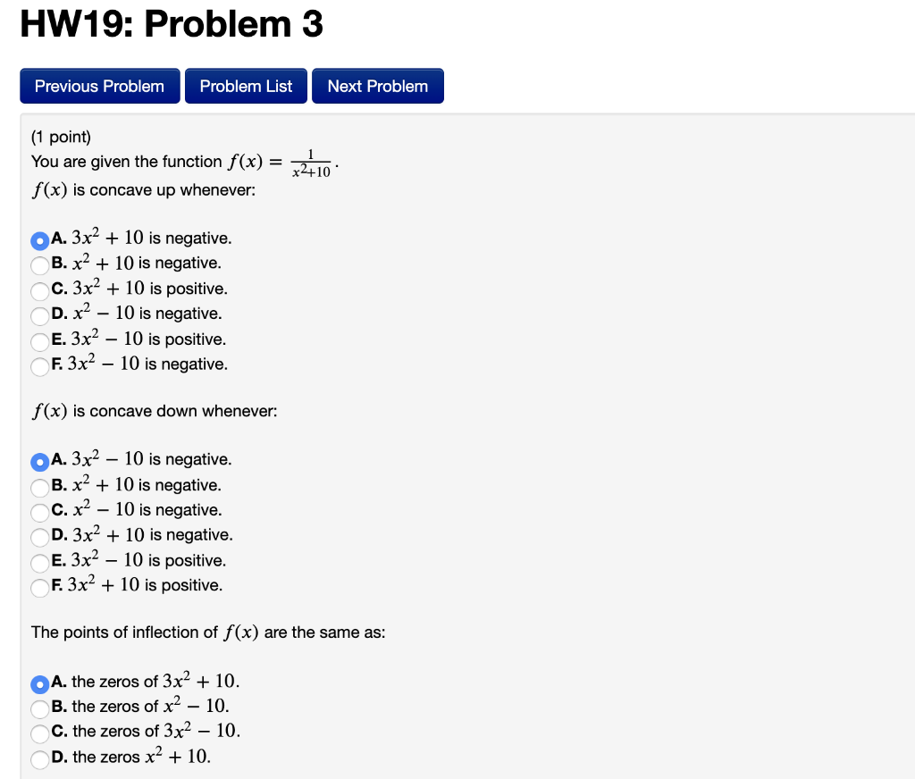 Solved HW19: Problem 3 Previous Problem Problem List Next | Chegg.com