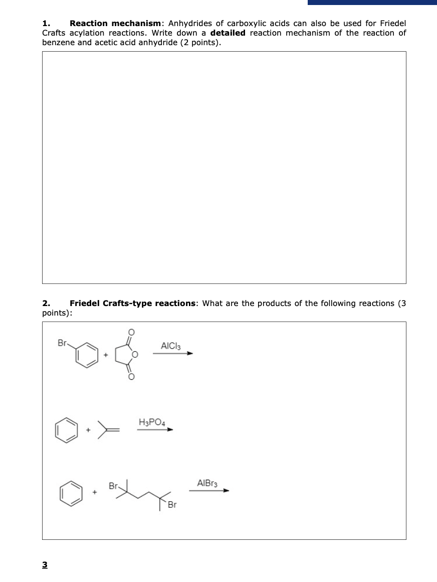 Solved 1. Reaction mechanism: Anhydrides of carboxylic acids | Chegg.com